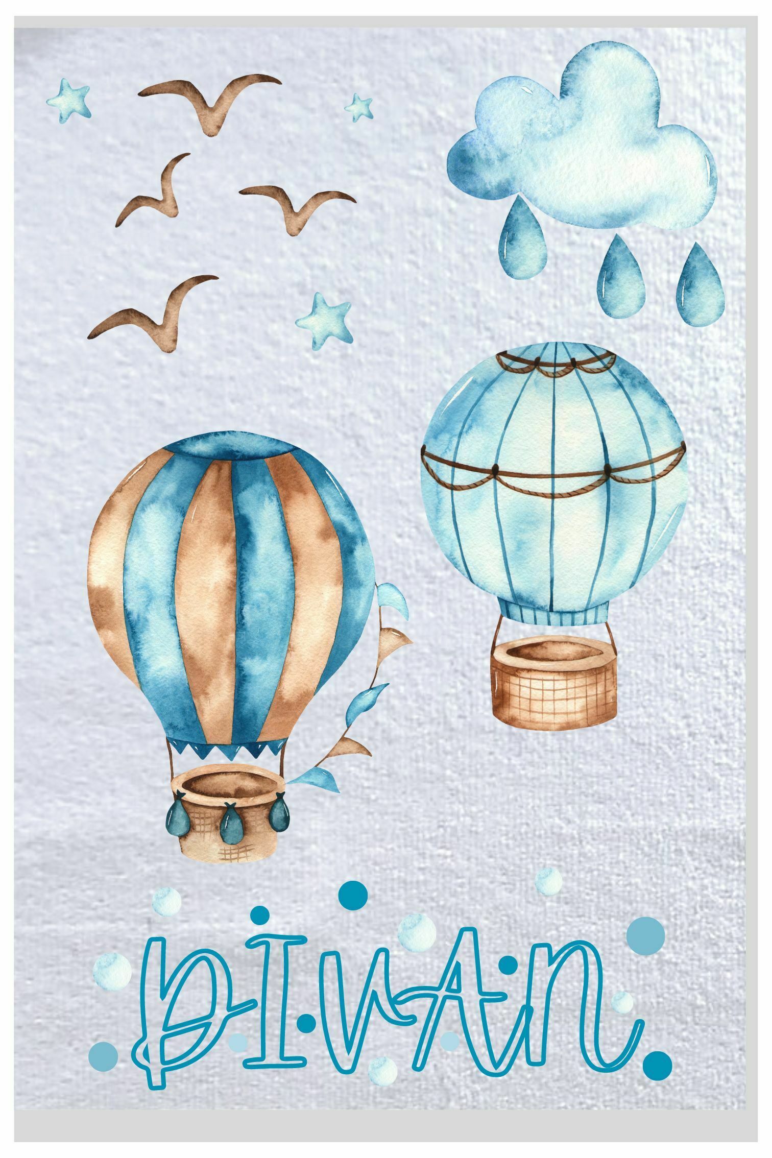 Hot Air Balloon Burp Cloth | My Sister & i