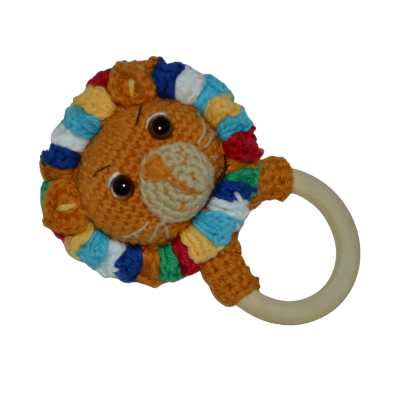 Cute Lion Crochet Teether/Rattle | My Sister & i